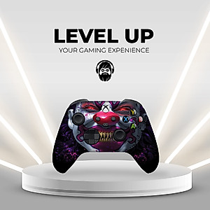Killer Clown Custom X-box Controller Wireless compatible with X-box One/X-box Series X/S by DreamController | Proudly Customized in USA with Permanent HYDRO-DIP Printing(NOT JUST A SKIN) (MODDED)