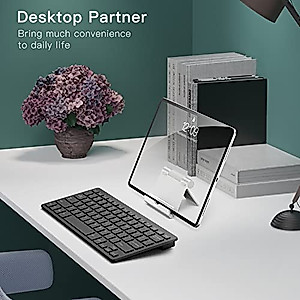 JETech Tablet Stand, Adjustable Portable Desktop Holder, Foldable Dock for iPad/iPad Pro/Air/Mini, Galaxy Tab A8/A7 Lite/A7/S8/S7, Kindle, Tab/Phones(4-13"), Silver