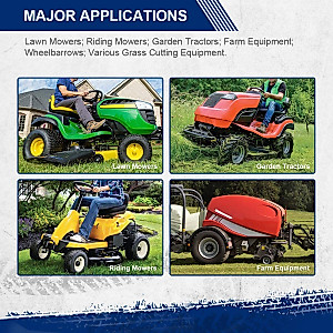 MaxAuto 2 Pcs 11x4X5 11x4.00-5 Turf Tire for Lawn & Garden Golf Cart Mower, P512 LRA