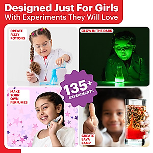 Doctor Jupiter Girls Science Kit for Kids Ages 8-10-12-14 | Birthday Gift Ideas for 8,9,10,11,12 Year Old Girls| 6-8 Experiments of Different Sciences| STEM Learning & Educational Toys