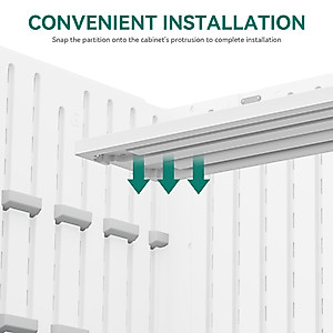 YITAHOME Resin Storage Shed Shelves for 35 Cuft Horizontal Storage Shed, 47 in x 12.6 in Waterproof Rack with 8 Screws for 4x2.5 Ft Horizontal Storage Shed Accessories, Easy Assembly, 2PCS, Gray