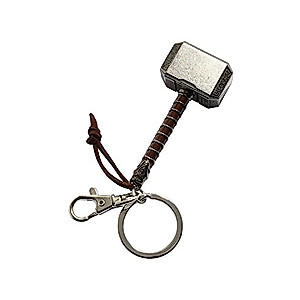 Marvel Thor Hammer 2 Pewter Key Ring , unisex-children, Grey