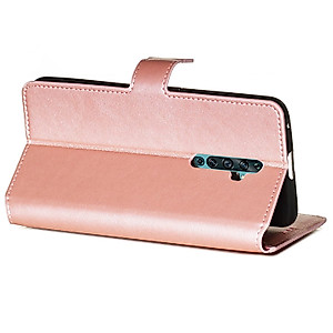 Case for Oppo Reno2 Z Wallet Case,with Card Holder Kickstand Magnetic Closure PU Leather Flip Case Cover for Oppo Reno2 Z 6.53" -Rose Gold