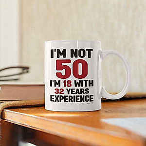 50th Birthday Mug, 1974 Vintage Coffee Cup for Women, Men, Her, Him, Best Fabulous Gift Idea for Wife, Husband, Mom, Dad, Sister, Friend Turning Fifty, Funny Gag Present, Happy 50 Year Old Celebration