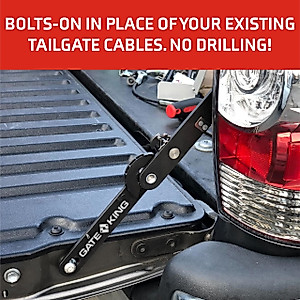 TrendsAuto Gate King Tailgate Adjuster for 2003-2018 Ram 1500 2500 3500 | Replaces Truck Tailgate Cable or Tailgate Assist, Secures Loose Items | Includes Decal | 490318