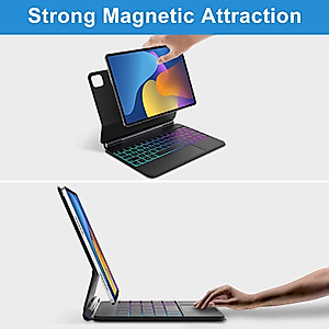 Magic Keyboard Case for iPad Air 11 inch M2 2024 & iPad Pro 11 Inch (4th/3rd/2nd/1st Gen), iPad Air 5th/4th Generation Case with Keyboard, Floating Cantilever Stand, Multi-Touch Trackpad, Backlit Keys