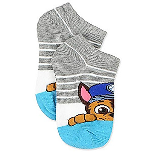 Paw Patrol Boys Girls 6 Pack No Show Socks (Shoe: 4-7 (Sock: 2-4), Paw Patrol Multi)