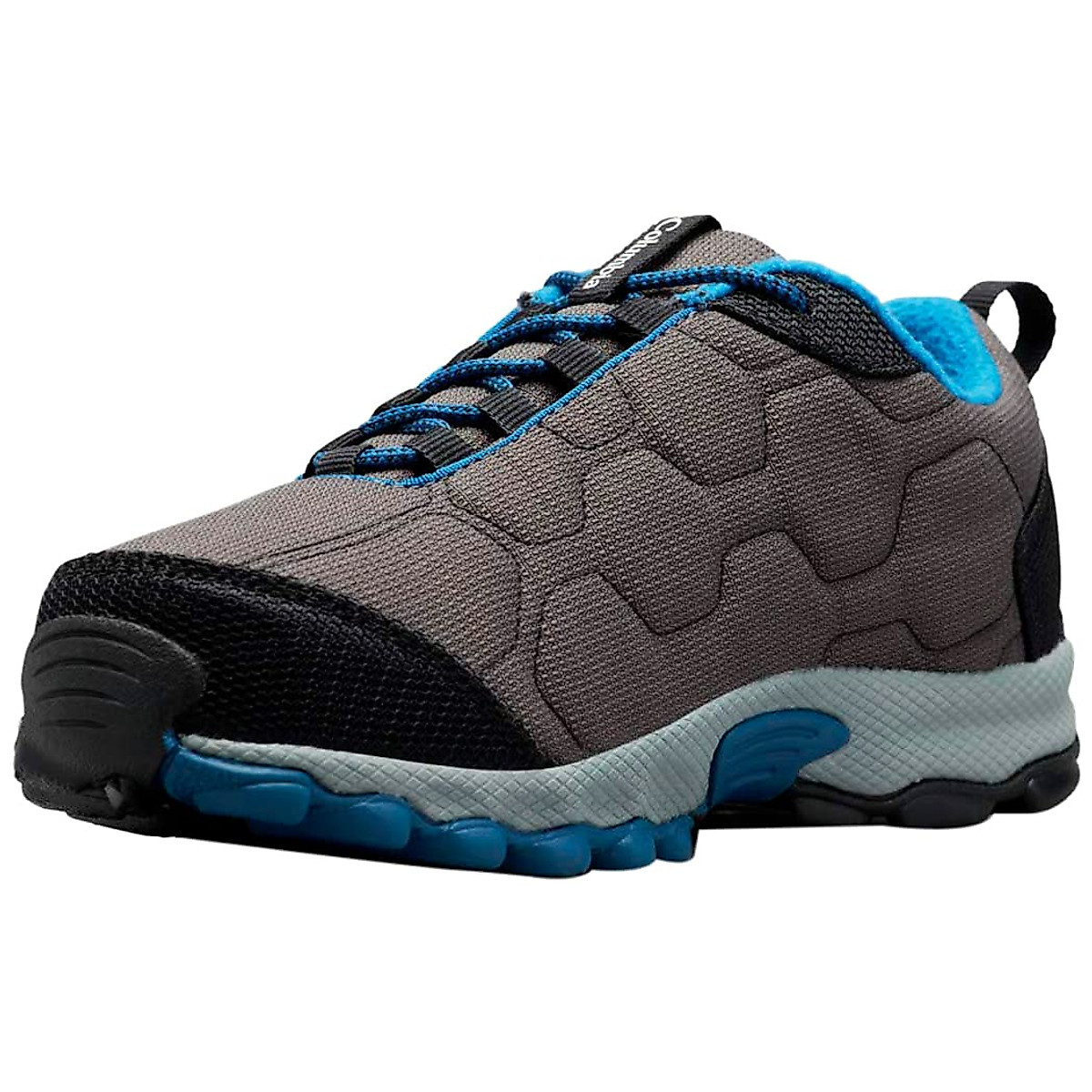Columbia Childrens Firecamp SLEDDER 3 Waterproof Hiking Shoe, Dark Grey/Royal, 10 US Unisex Little Kid