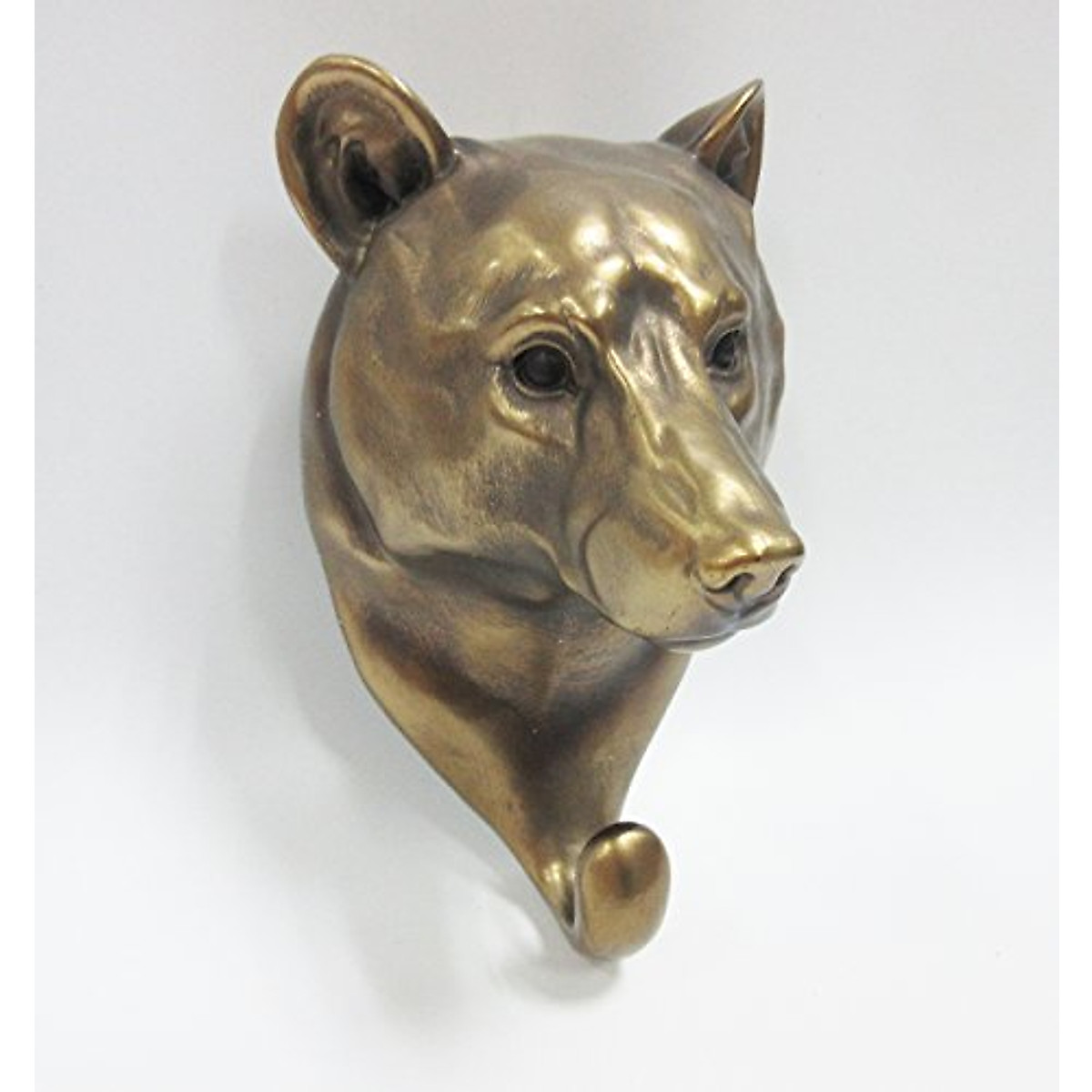 Pacific Giftware Wild Animal Head Single Wall Hook Hanger Animal Shape Rustic Faux Bronze Decorative Wall Sculpture (Bear)