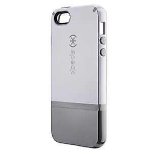 Speck Products CandyShell Flip Dockable Case for iPhone 5 & 5S - White/Graphite Grey/Pebble Grey