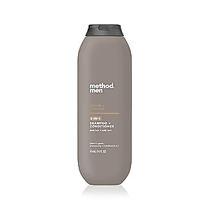 Method Men 2-in-1 Shampoo and Conditioner, Cedar and Cypress, Paraben and Phthalate Free, 14 fl oz, 1 Ct