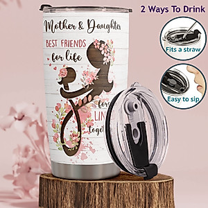 Macorner Mothers Day Gifts - Birthday, Christmas Gifts for Mom - Mothers Day Gifts For Mom From Daughter - - Stainless Steel Tumbler 20oz - Symbol Daughter and Mom Tumbler 20 oz