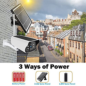 Security Camera Camera 4G SIM Card Solar IP Camera WIFI Battery Powered Video Surveillance Camera Color Night Vision 1080P CCTV Home Security Camera Surveillance Camera with Spotlight ( Size : 4G Sola