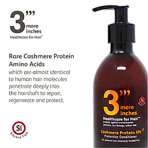 3'''More Inches Cashmere Protein UV Protective Conditioner 250ml - Restoring & Strengthening Conditioner - Color Protective- Silicone Free - With Protein Amino Acids - Hair Care by Michael Van Clarke