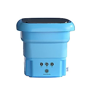 Headerbs Mini Washer, Spin Dry Portable Washing Bucket Widely Applicable for Travel (Blue)
