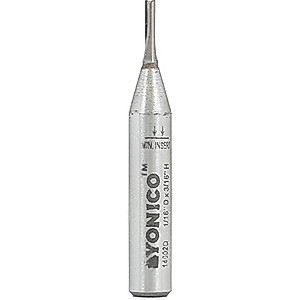 YONICO Router Bits Straight Bit Solid Carbide Insert 1/16-Inch Diameter 1/4-Inch Shank 14002q