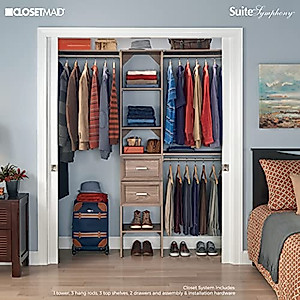 ClosetMaid SuiteSymphony Closet Organizer with Shelves and 2 Drawers, 16-Inch-Natural Gray