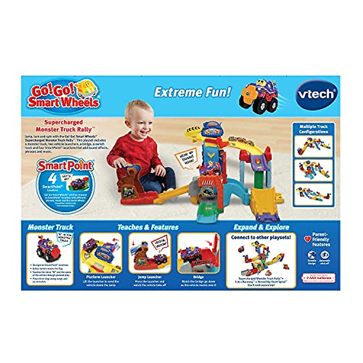 VTech Go! Go! Smart Wheels Supercharged Monster Truck Rally, Unisex Children