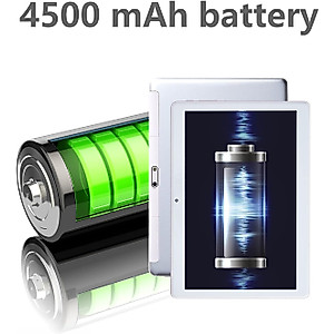 Upgraded Version of 10.1" Tablet PC 2+16G 10-Core Android 10.0 Ultra-Thin HD Screen Learning Games Video Office Tablet PC Support Dual Card Voice Calls 4500mAh Battery (Silver)