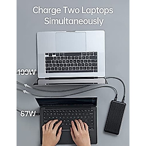 Zendure Portable Laptop Charger, Power Bank 100W PD 24000 mAh Fast Charger 2USB-C & 1 USB-A Total 205W External Battery Pack for MacBook iPad iPhone AirPods Pro SuperTank S5