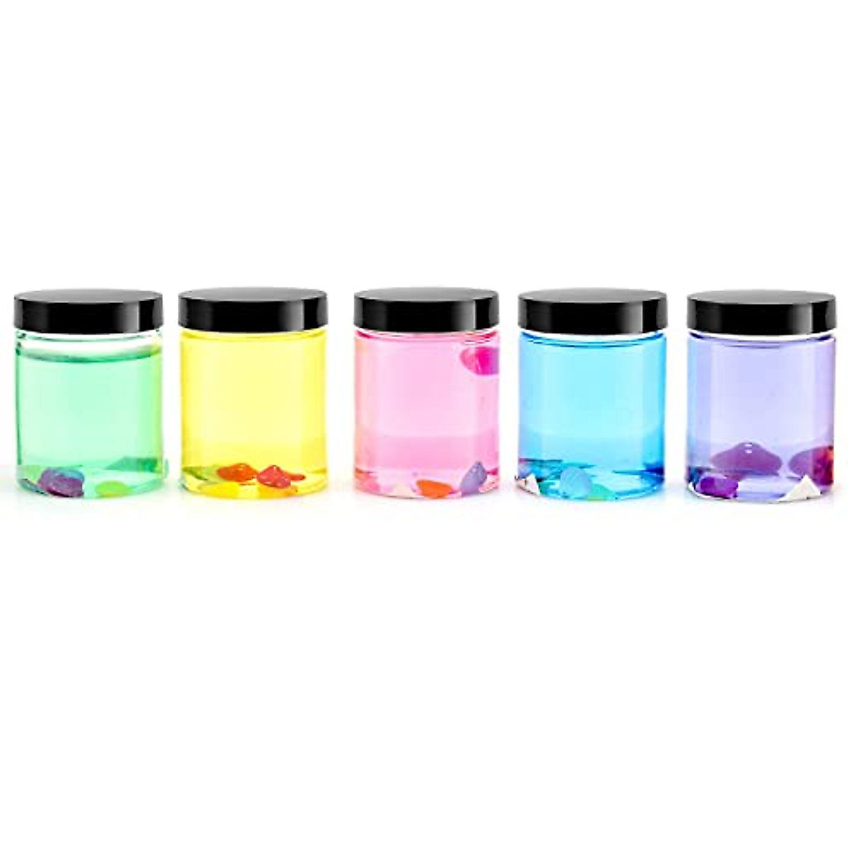 ZEONHEI 30 Pack 8 Oz Plastic Jars with Lids, 250ml Clear Plastic Storage Jars, Wide Mouth Clear Empty Plastic Containers for Food Storage Cream Jam Samples Spices