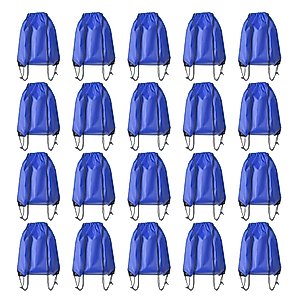 Drawstring Backpack Bulk 20 Pcs Draw String Backpack Bags DIY Gym Sports Traveling Yoga Cinch Bag Sackpack Drawstring (Royal Blue bluenoya)