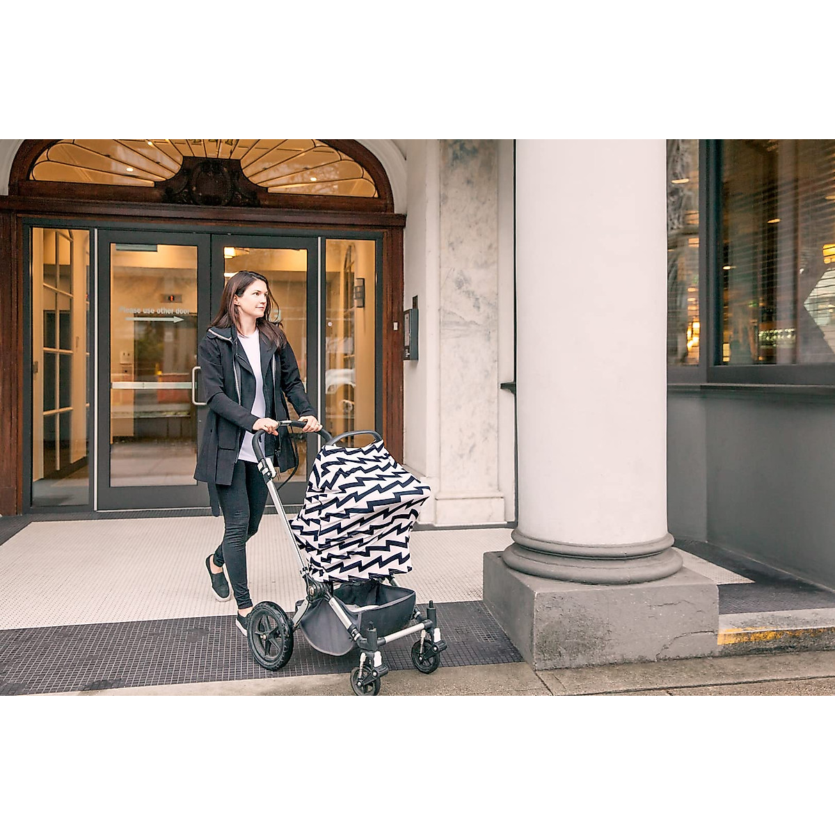 Moody Park Baby - Baby Carseat Cover - Ultra Soft and Stretchy Nursing Cover - 6-in-1 Multi-Use Carseat Cover Boy - Essentials for Baby Boy Baby Girl or Gender Neutral (Constellation)