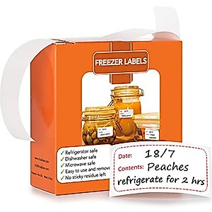Removable Refrigerator Freezer Labels with Dispenser Box, Meal Prep Food Storage Stickers for Deli Containers, Waterproof Kitchen Pantry Organization Label
