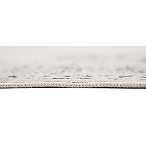 Unique Loom Chateau Collection Distressed Vintage Traditional Textured Dark Blue Area Rug (8' 0 x 10' 0), beige/navy blue