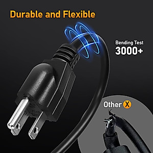 AMUFER 10Ft Extension Cord for Bug Zapper, 3 Prong Super Power Cord for Mosquito Zapper and Other Electronics