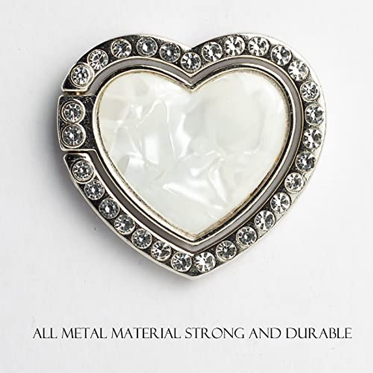 [2 Packs] Heart-Shaped Gemstones Glitter Bling Bling Phone Ring Holder, Sparkle Phone Ring Grip Artificial Diamond Stand,Rhinestone Cell Finger Ring for Phones,Pad