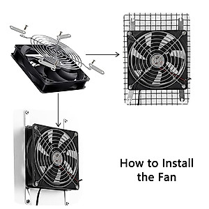 Bairnqner 20W Solar Powered Fan for Chicken Coop, Dog House, Outside Shed Greenhouse, Solar Fan with Two IPX7 Waterproof Fans 11.5Ft On/Off Switch Cable Installation Kits
