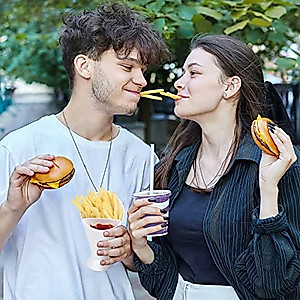TBWHL IN-car French Fry Holder with Sauce Cup Holder Dip Set 2 In 1 French Fry Cone Dipping Cups For French Fries And Veggies