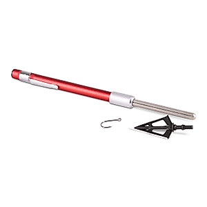 Fino Edge Retractable Diamond Sharpening Rod - Serrated Knife Sharpener - Ultra Portable, Mini Pocket Knife Sharpener - Multifunctional Knife Sharpening Rod for Outdoor Hunting Fishing (FE-RDSR)