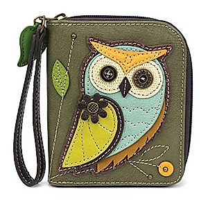 CHALA Work Tote with Zip Around Wallet - Owl