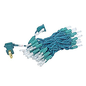 yongzhenlite UL List 50 Count LED T5 String Lights Mini Christmas Lights for Indoor and Outdoor Garden Patio Wedding Trees Decoration,17Ft Green Wire(Warm White)