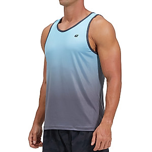 EZRUN Men's Tank Tops Quick Dry Workout Swim Beach Shirts Sleeveless Shirts for Bodybuilding Gym Fitness Training