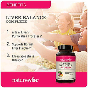 NatureWise Liver Detox Cleanse Supplement (60 servings) Triple Repair Formula with Milk Thistle, Turmeric, Reishi & Kudzu to Encourage Toxin Removal & Support Normal Function (120 Veg Capsules)