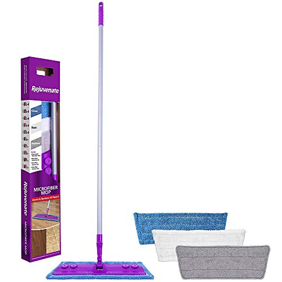 Rejuvenate Microfiber Mop Bundle with Floor Cleaner and Pads