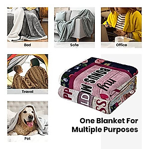 Bonus Mom Stepmom Gifts Blanket from Bonus Daughter Son, to My Bonus Mom Blankets for Birthday, Step Mom Gifts Soft Flannel Throw Blanket 50"x60"