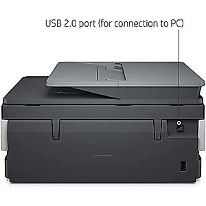 Bools H-P OfficeJet 8015eSeries Wireless Color All-in-One Printer, Copy, Scan and Fax, Mobile and Wireless Printing, Plus USB Printing Cable
