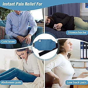 Hilph USB Heating Pad for Low Back and Stomach Pain Relief, Portable 5V 2A Car Travel Back Lumbar Heating Pad with Straps, Warm Therapy for Cramps, Sciatica Pain, Waist (Not Chargeable)