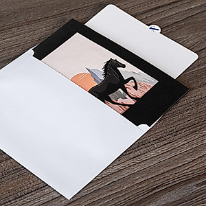 Rykamia Horse Pop Up Card, Blank Horse Card, Horse Birthday Card, Horse Thank You Card, Horse 3D Card, Horse Gift, Horse Get Well Card, Equestrian Gift, Card for Mom, Dad, Friends, Son, All Occasion