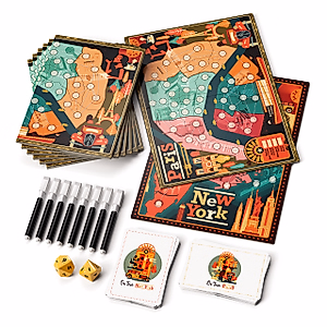 On Tour Paris & New York - Board Game - 1 to 8 Players - 20 Minute Play Time