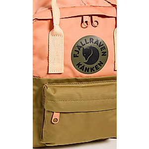 Fjallraven Women's Kanken Art Mini Backpack, Landsort, Green, Orange, One Size