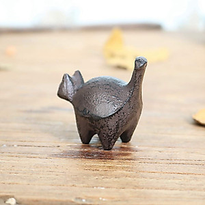 canjoyn Cast Iron Paperweight Garden Home Office Desk Decor Collection Animal Figurine (Cat)