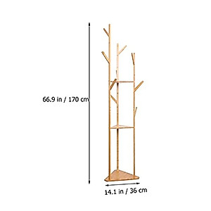 CDYD Natural Hanger Rack Multifunctional Hanger Coat Rack Floor Hanger Hanger