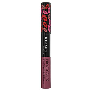 Rimmel London Provocalips 16hr Kiss-Proof Lip Color - Two-Step Liquid Lipstick to Lock in Color and Shine - 220 Lazy Daze, .14 fl.oz.