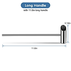 Cotton Candy Scoop, 29cm/11.6in Stainless Steel Cotton Candy Sugar Spoon, Long Handle Marshmallow Machine Spare Parts, Professional Tool Accessories for Making Marshmallow