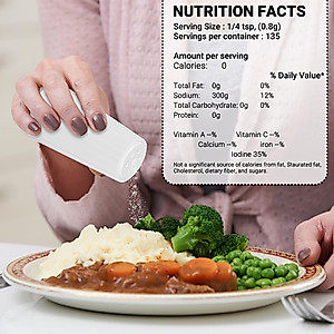 Disposable Salt and Pepper Shakers by Global Basics - Plastic Shaker Sets for Parties, Restaurants, Picnics, Cookouts - Prefilled Salt and Pepper Shakers with 4oz. Salt, 1.5oz. Pepper - 12-Pack